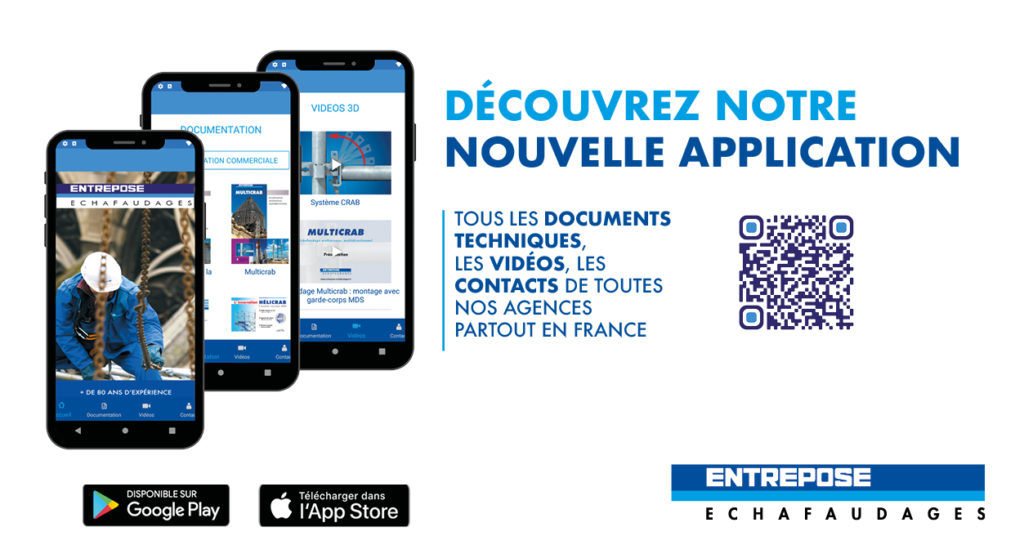 Info carousel NOUVELLE APPLI - ENTREPOSE Echafaudages Info carousel NOUVELLE APPLI - ENTREPOSE Echafaudages